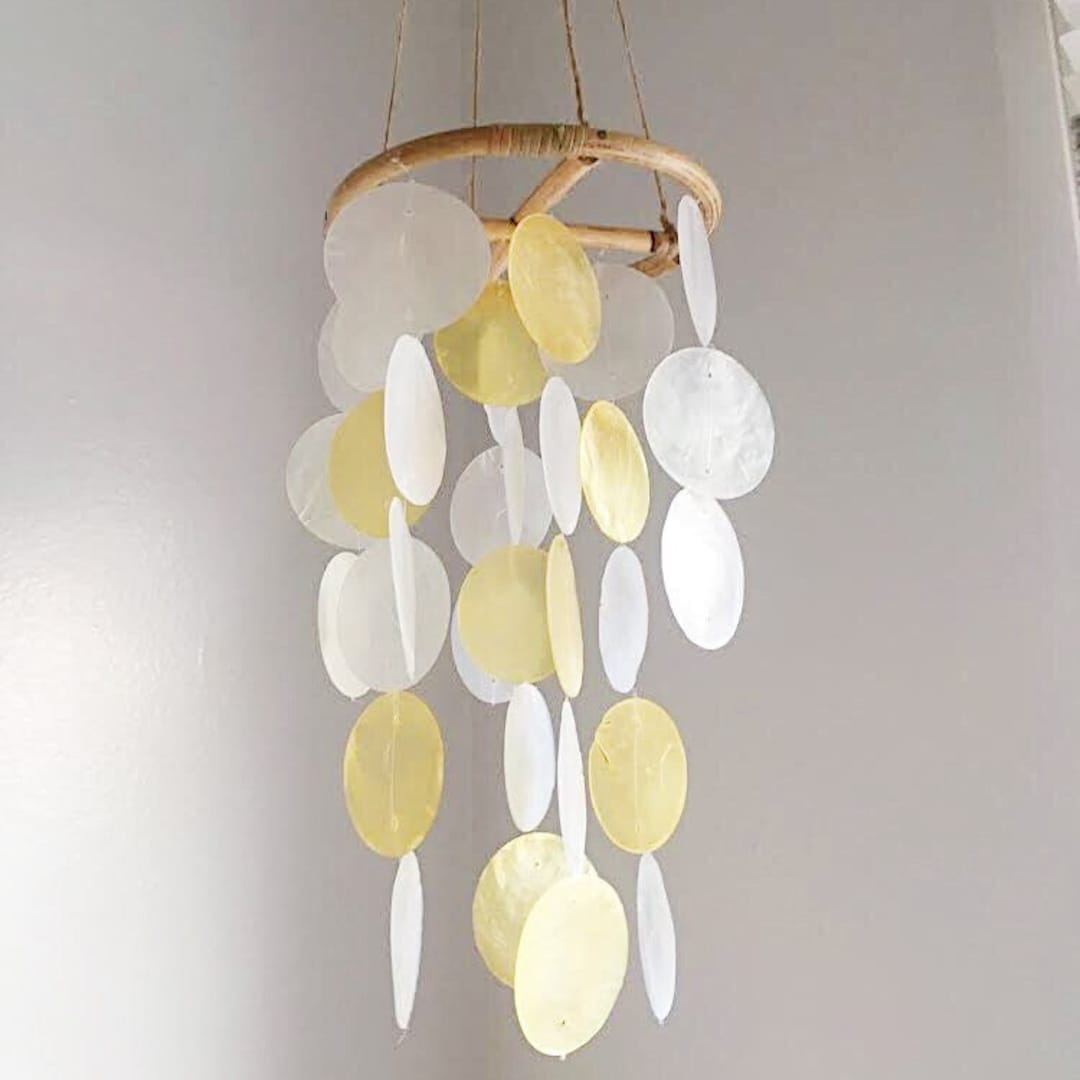 Capiz Shell Wind Chime / Capiz Shell Mobile / Wind Chime - Etsy