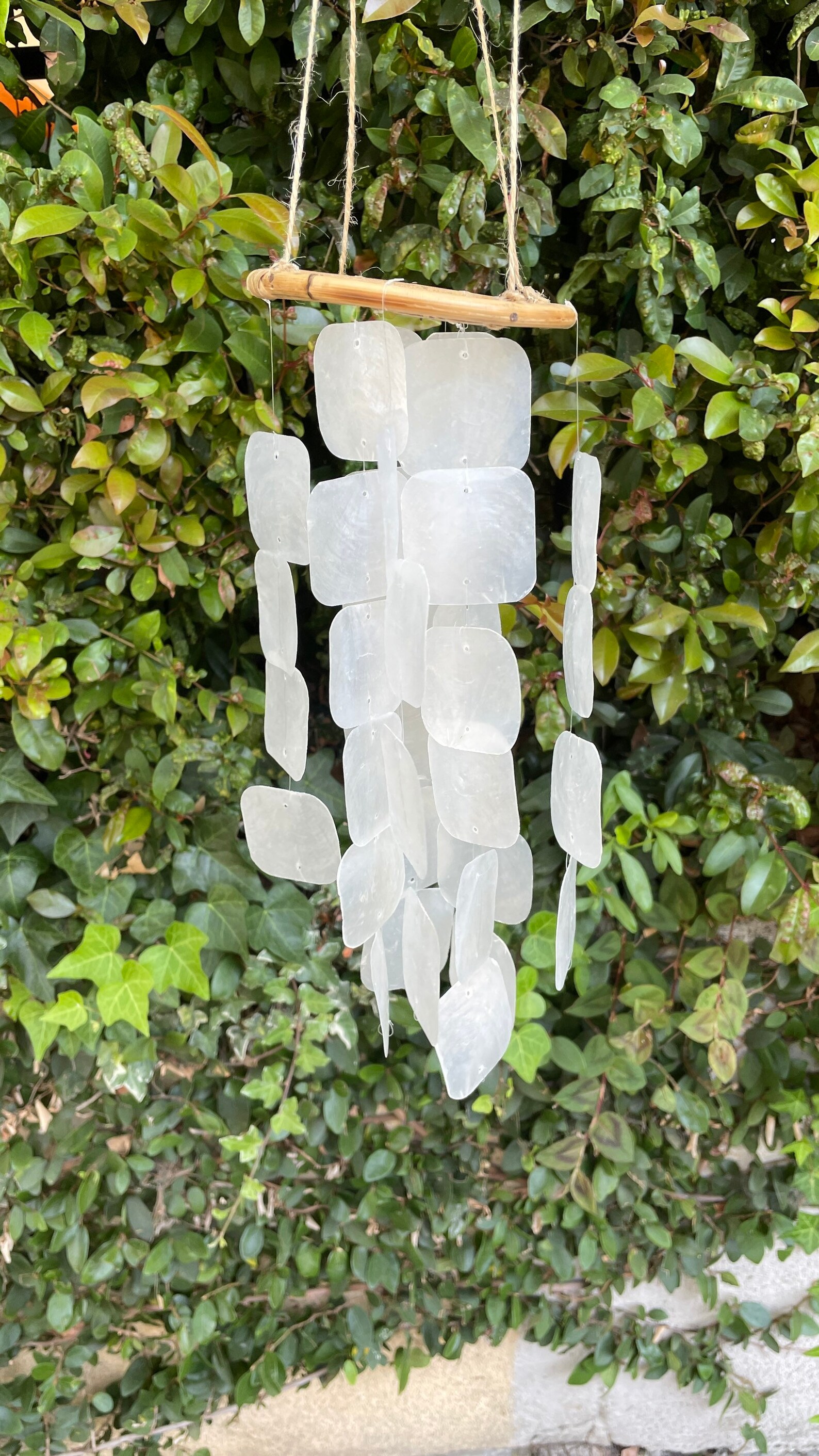 Square Capiz Shell Mobile / Capiz Shell Wind Chime / Capiz | Etsy