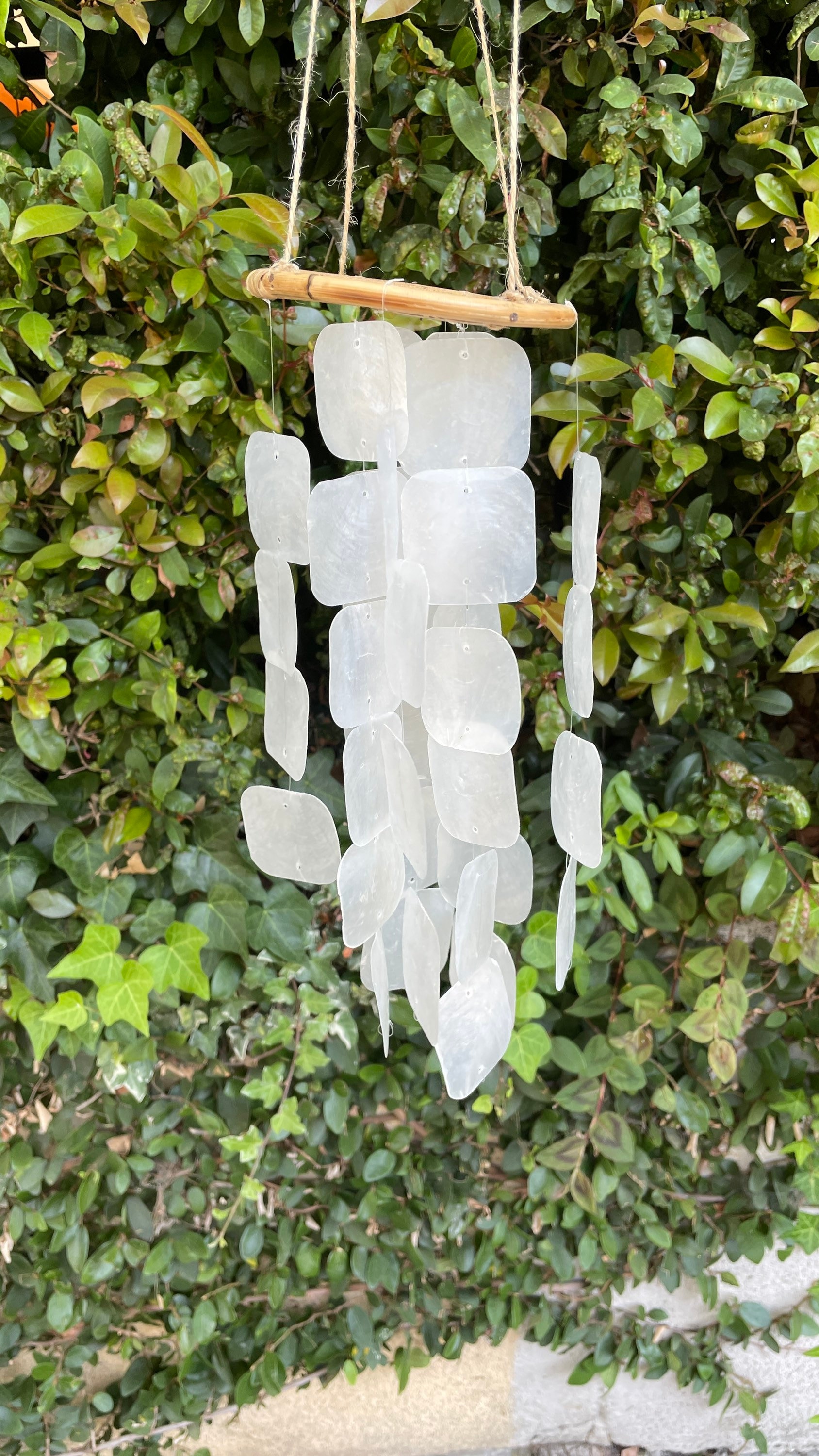 Square Capiz Shell Mobile / Capiz Shell Wind Chime / Capiz | Etsy