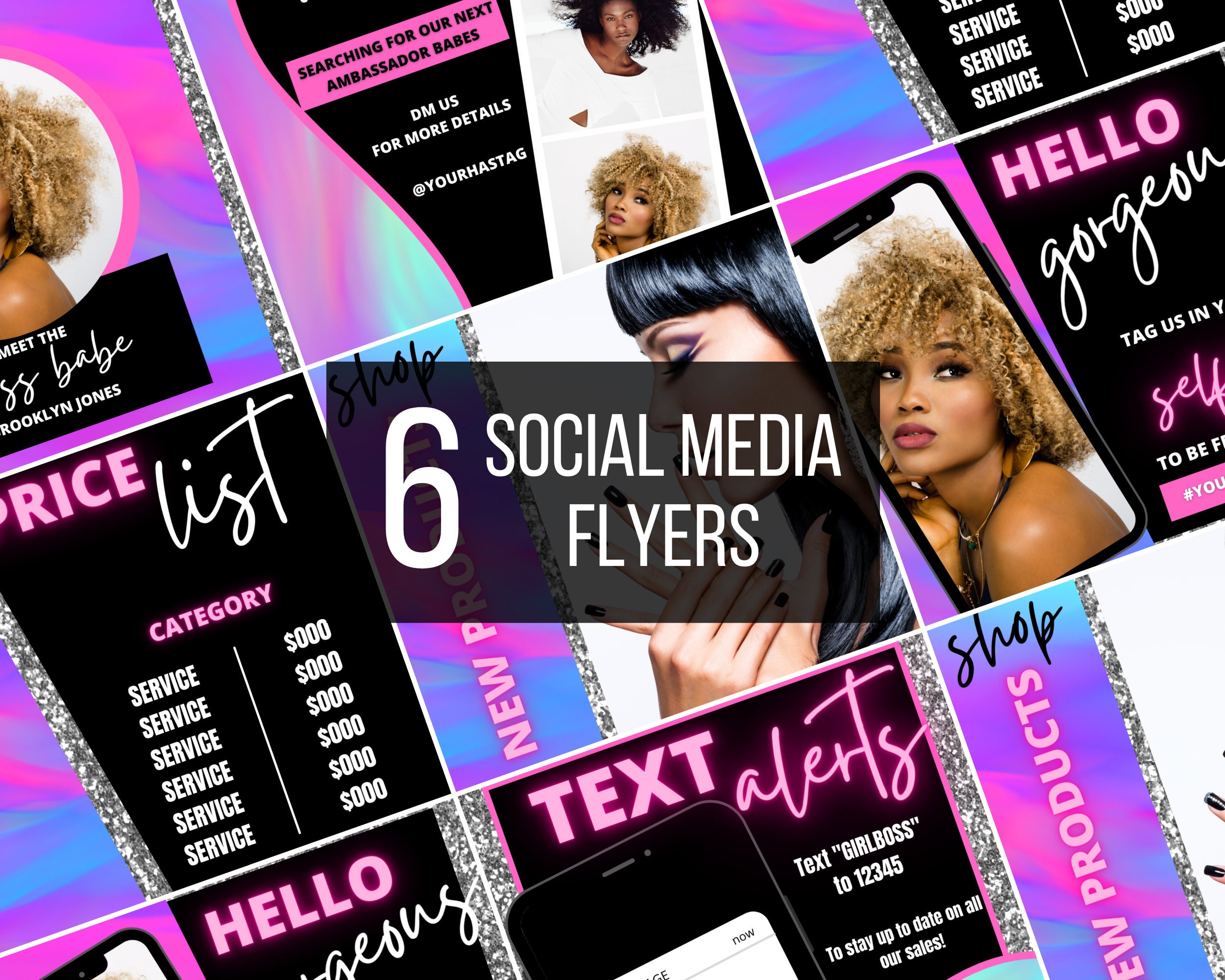 Social Media Flyer Selfie Flyer Price List Social Media - Etsy