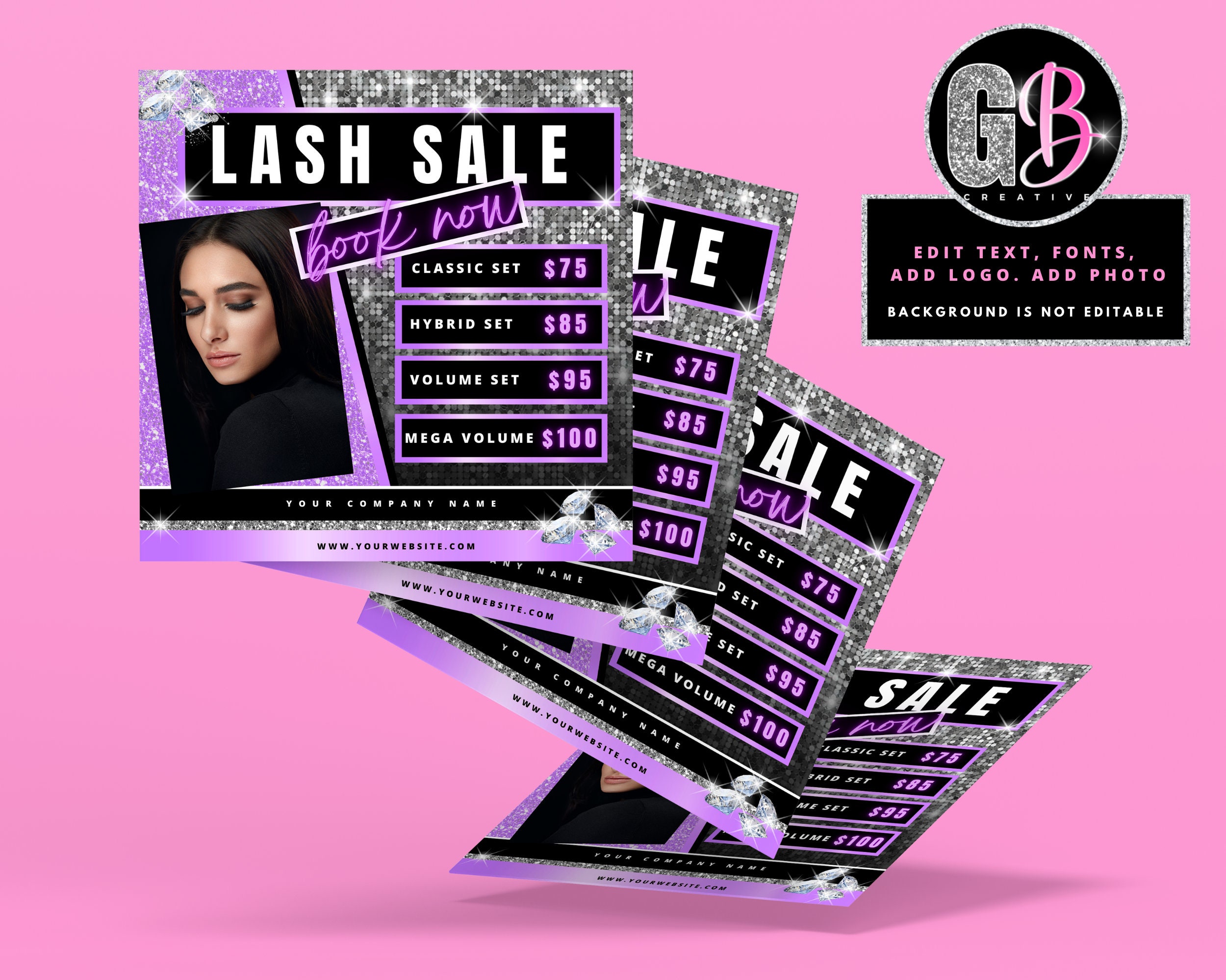 Lash Sale Flyer Social Media Flyer Eyelash Extension Flyer - Etsy