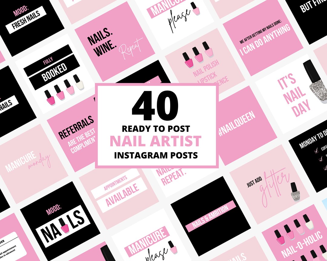 Nail Instagram Posts Nail Artist Social Media Posts Nail Tech Instagram ...
