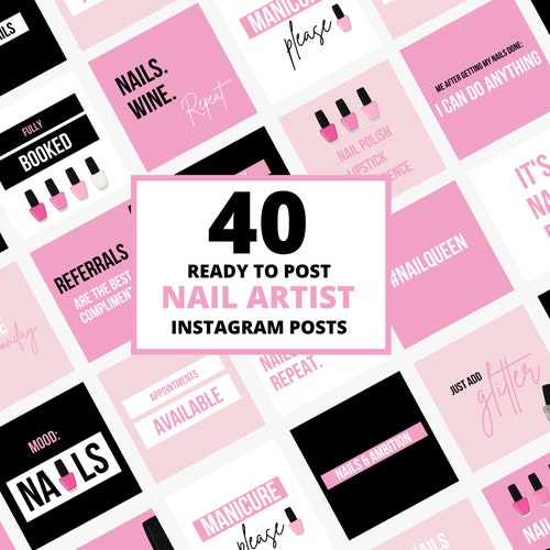 Nail Instagram Posts Nail Artist Social Media Posts Nail | Etsy