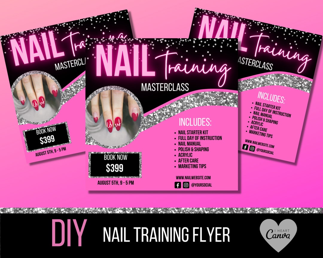 Nail Training Flyer - Social Media Flyer - Nail Class Flyer - Nail ...