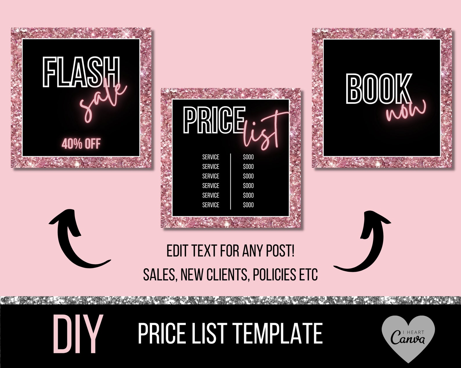 Price List Template Social Media Flyer Price List Boutique - Etsy