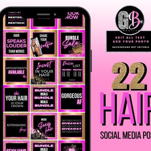 Hair Social Media Flyer, Hair Bundle Flyer, Bundles Flyer Template, Wig ...
