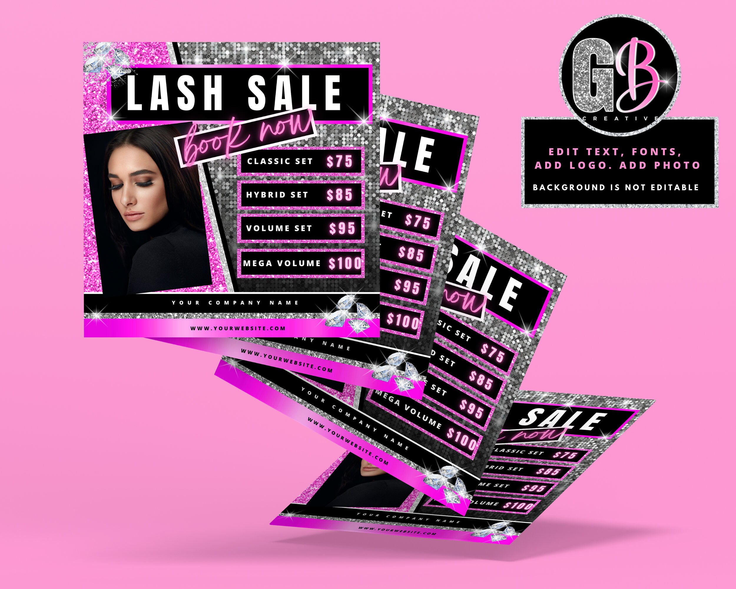 Lash Sale Flyer Social Media Flyer Eyelash Extension Flyer - Etsy