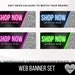 Neon Web Banner Website Banners Boutique Editable - Etsy