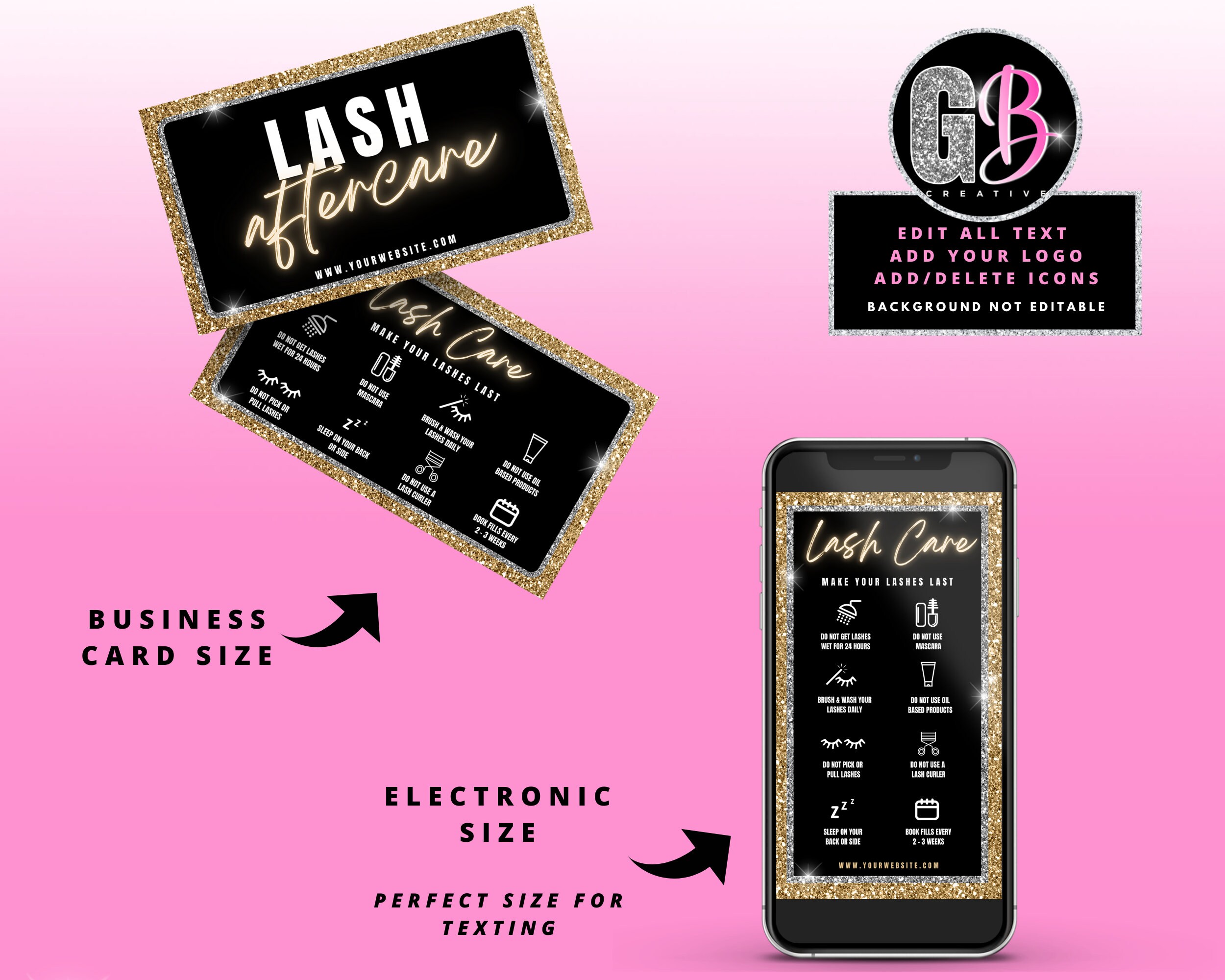 Lash Care Card Lash Extensions Care Card Aftercare Card - Etsy