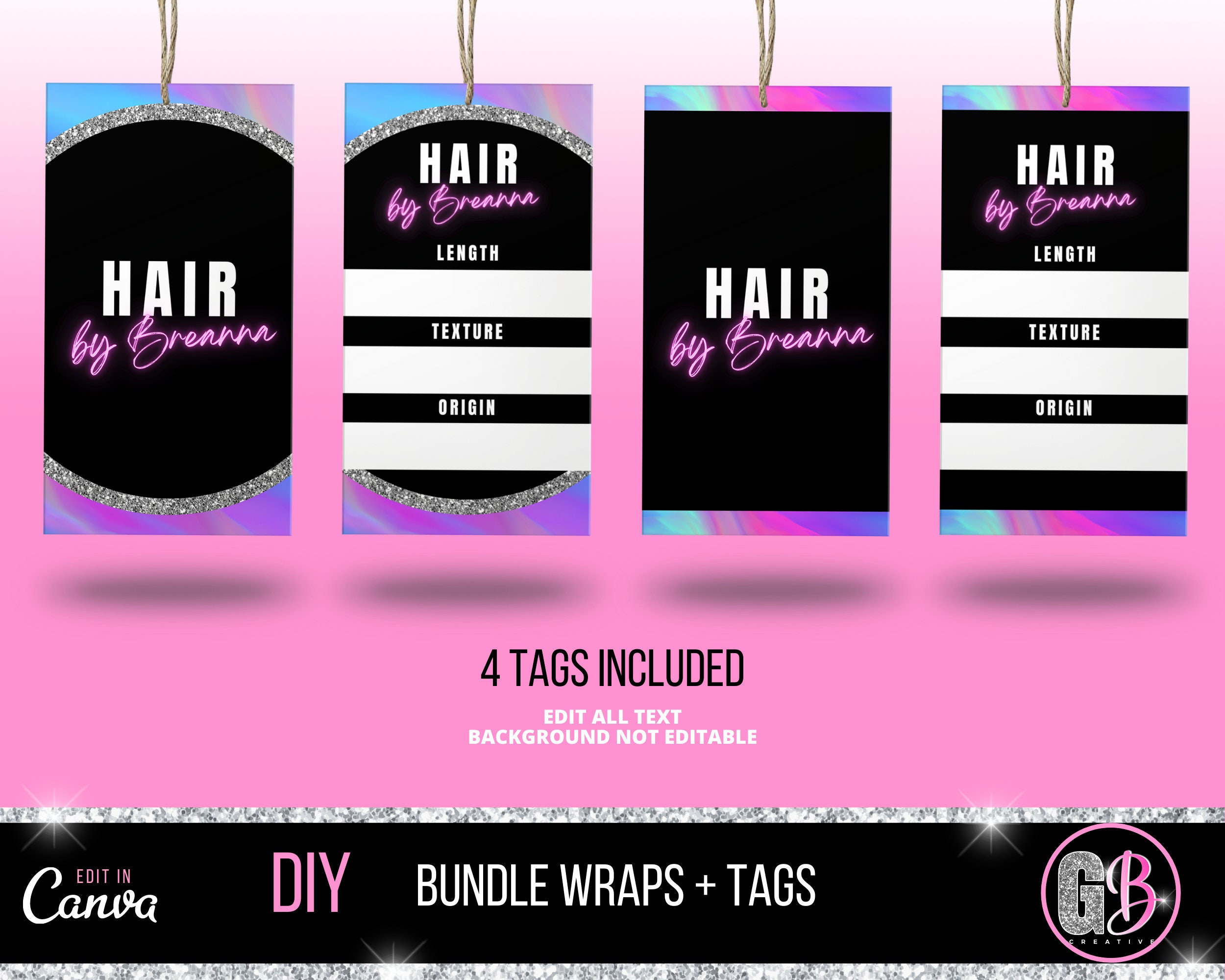 Hair Bundle Wraps Hang Tags Hair Hang Tags Hair - Etsy