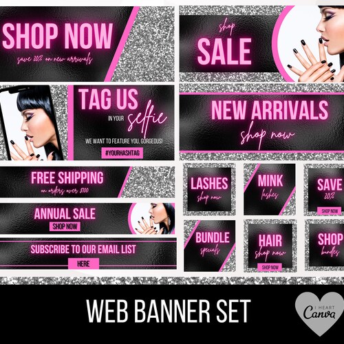 Web Banner Boutique Website Banners Beauty Web Banner - Etsy