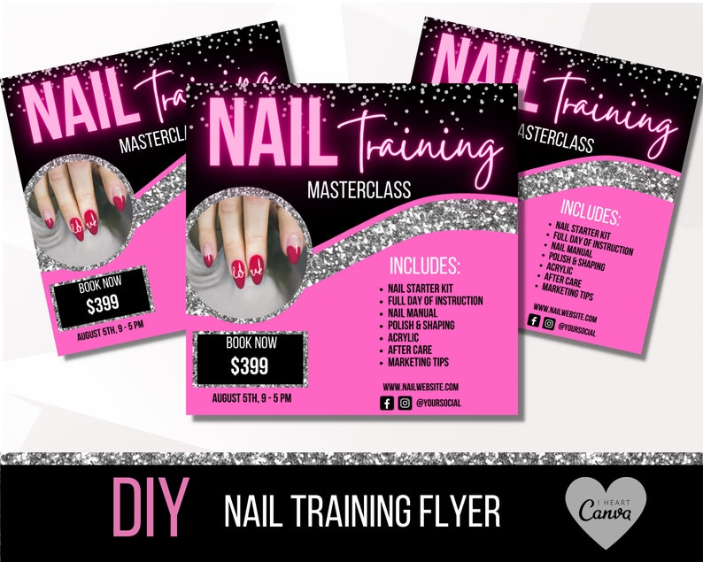 Nail Training Flyer Social Media Flyer Nail Class Flyer - Etsy