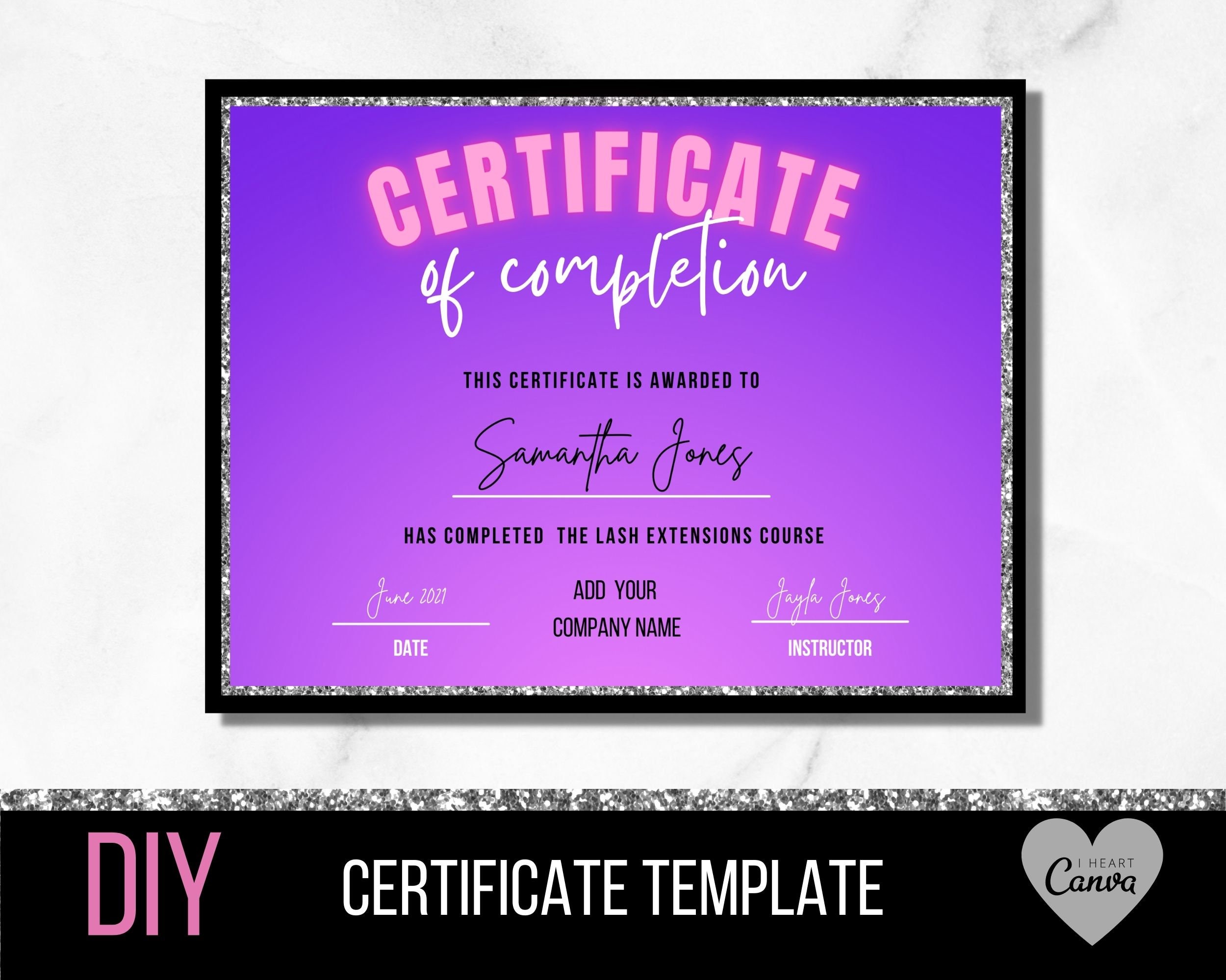 Purple Heart Certificate Template
