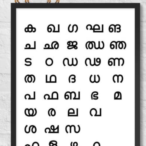 Digital Download PNG Files Malayalam Letters Ka Kka Ga - Etsy