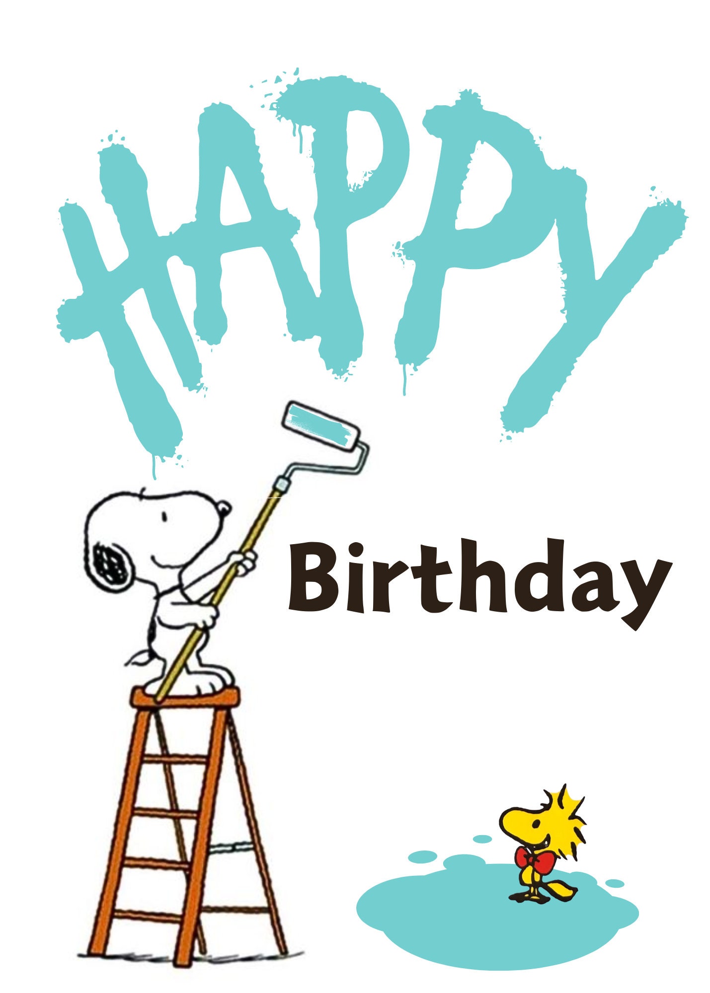 Tarjeta de feliz cumpleaños Snoopy Archivos DIGITALES Descarga ...