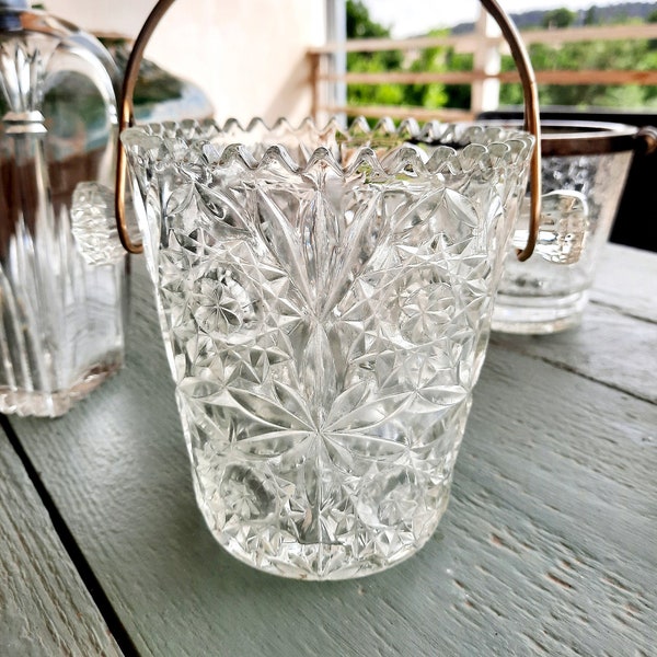 Cut Glass Ice Bucket - Etsy