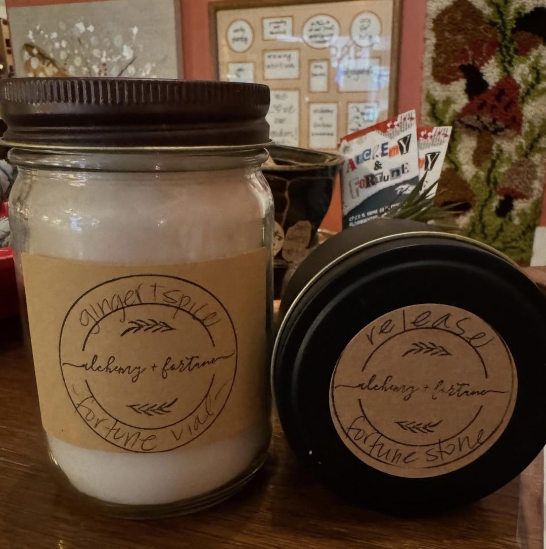 Fortune Stone Treasure Inside - Midnight Black Tin Soy Candle! Blood ...