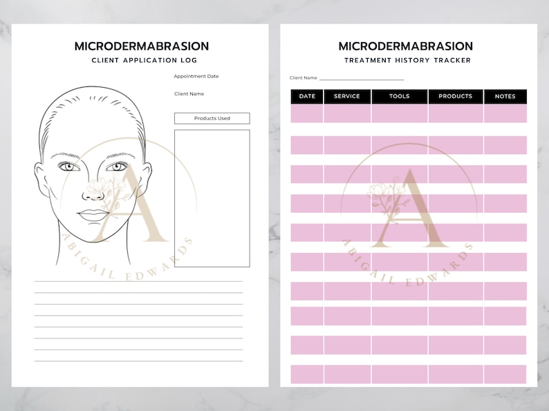 Microdermabrasion Form, Facial, Consultation, Client Intake, Aftercare ...