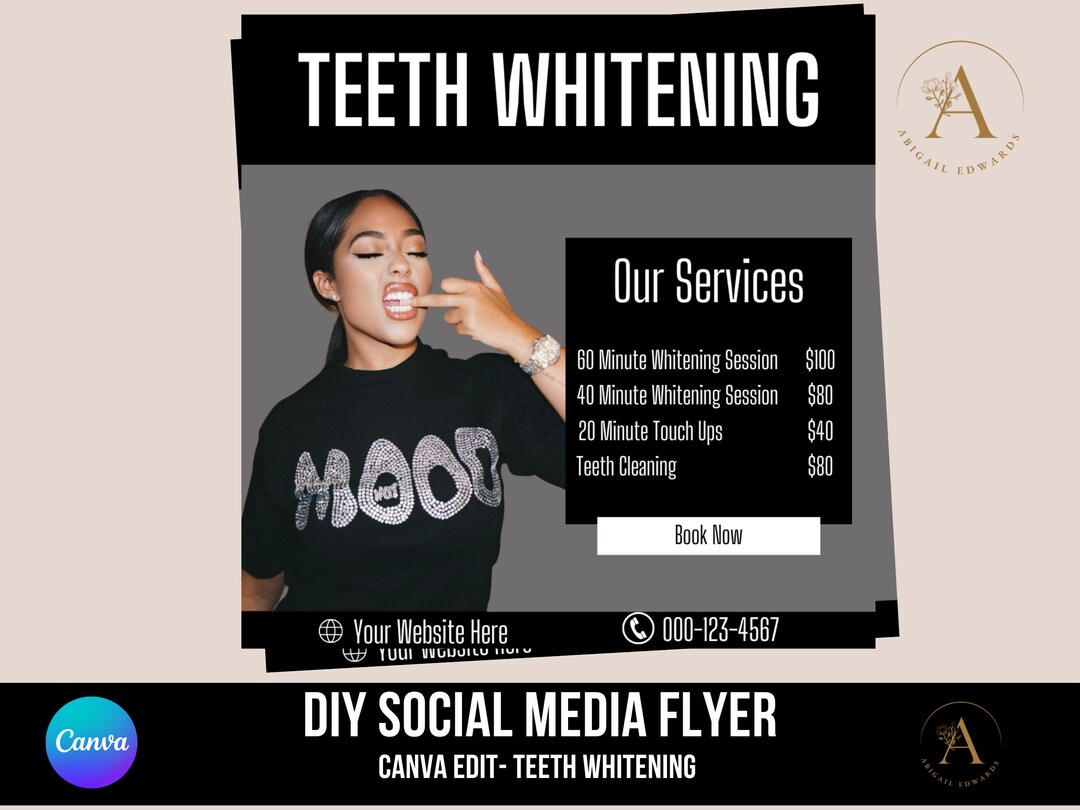 Teeth Whitening Flyer | Dental Flyer | Salon Spa Flyer | Beauty Flyer ...