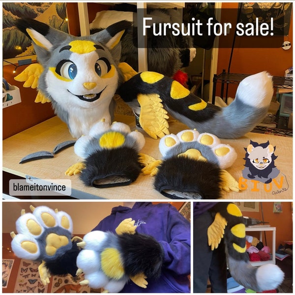 Furry Head and Paws and Tail - Etsy