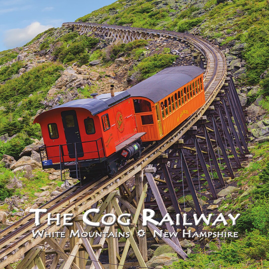 Magnet Cog Railway Ascending 3.5 X 3.5 NH Made White Mountain Images - Etsy