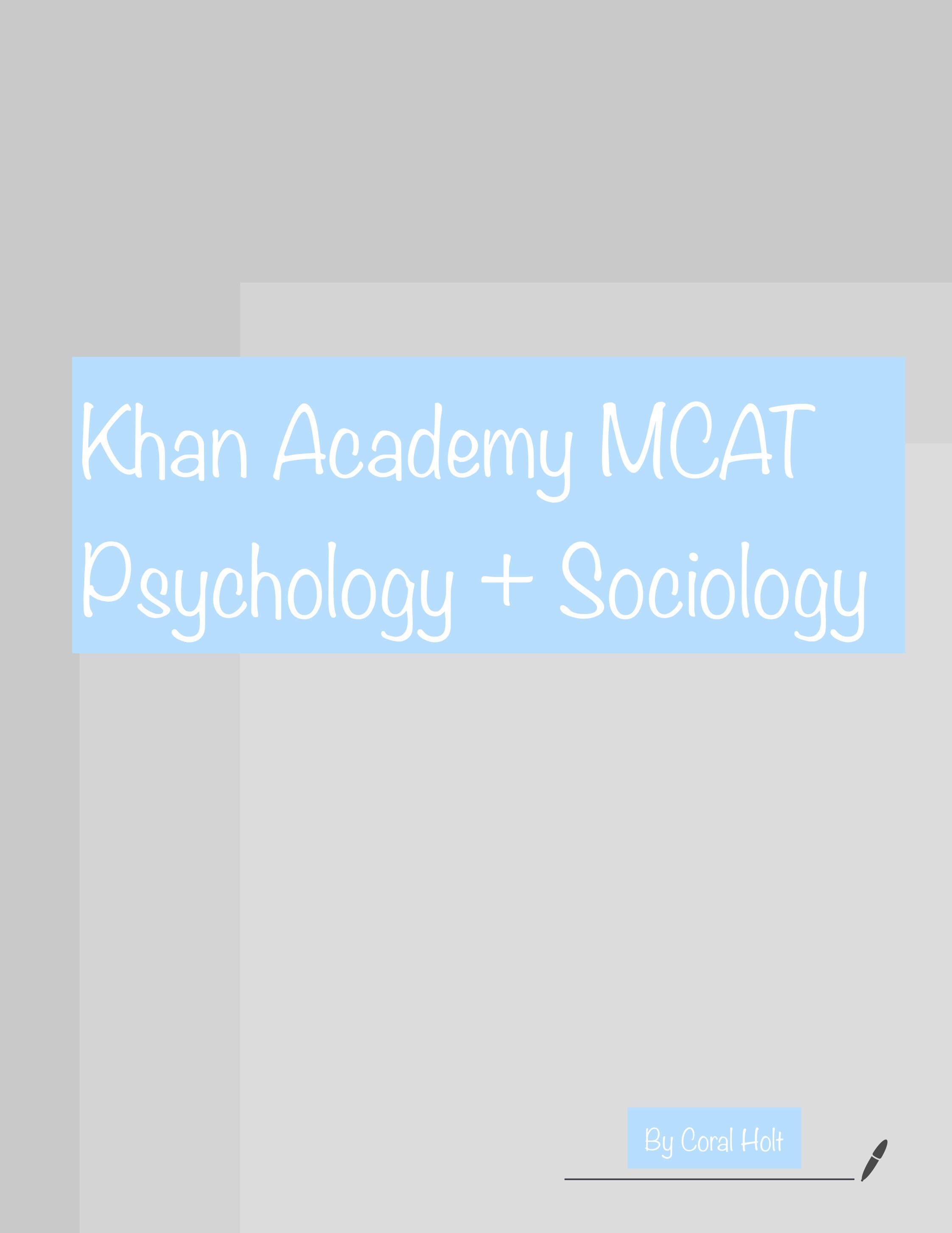 MCAT Psychology + Sociology Digital Notes! - Etsy