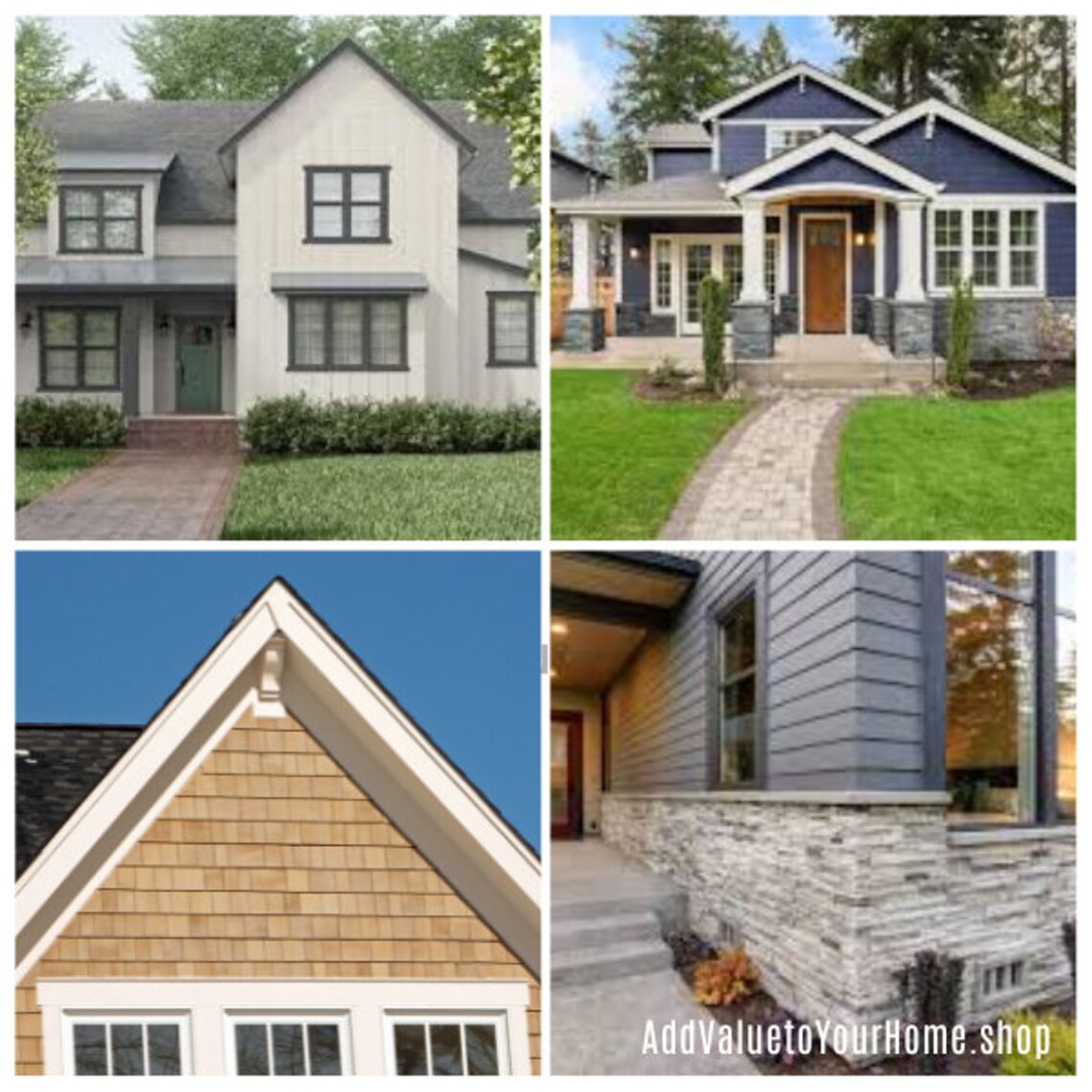 Stone, Brick, Siding or Cedar Shingles Color Consult, CUSTOM Siding, Stone Brick or Cedar Color ...