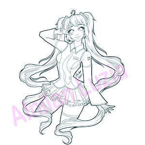 vocaloid coloring page