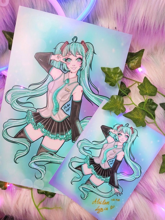 Hatsune Miku Signed Print 3 | Etsy