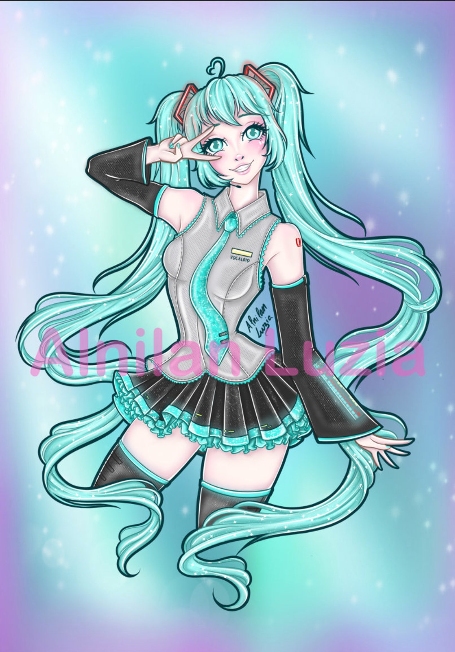 Hatsune Miku Signed Print 3 | Etsy