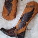 Custom Leather Half Chaps: Phoenix Embroidery Studded Cowboy Gaiters ...