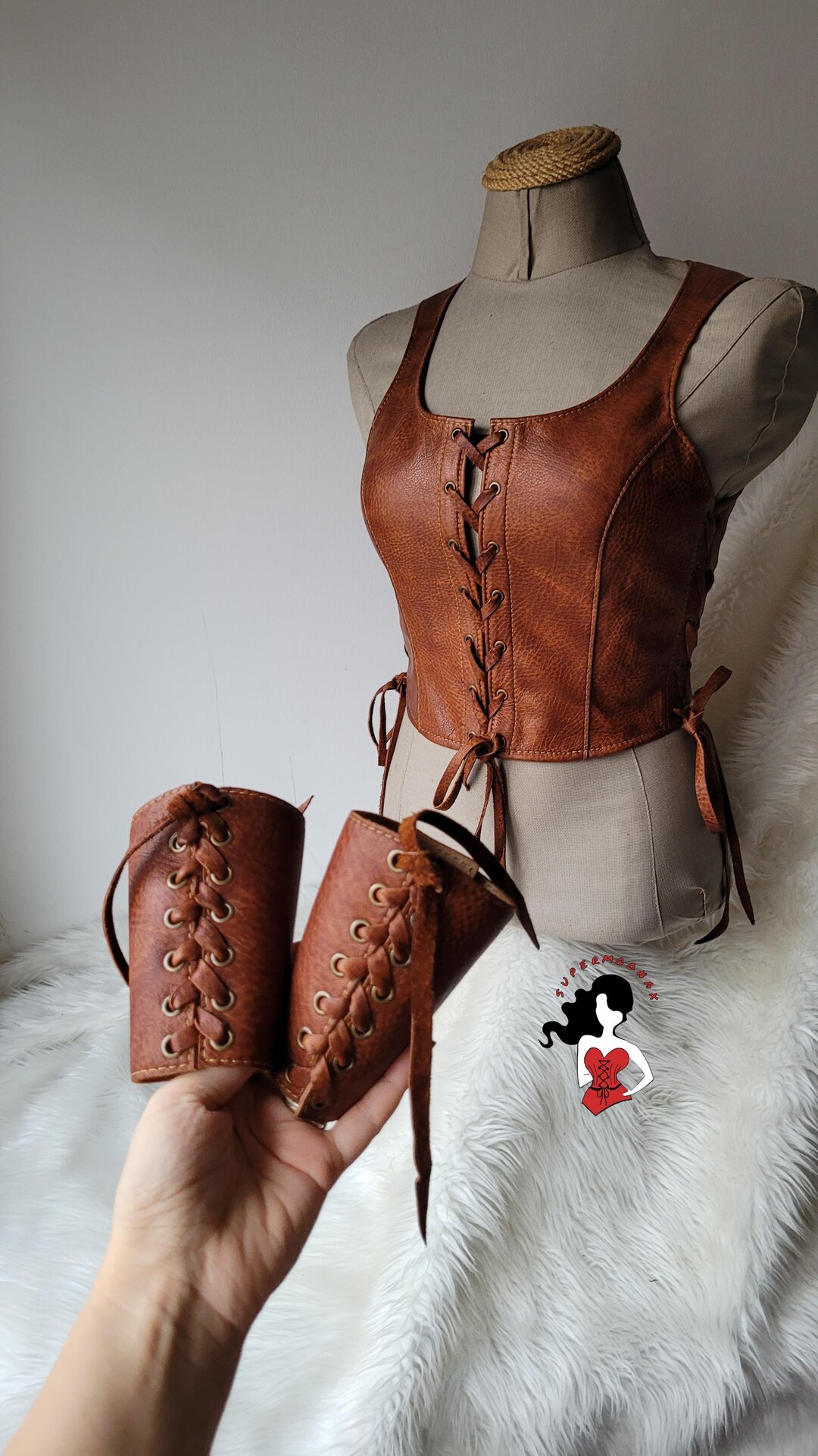 Custom Leather Viking Bodice and Bracers: Renaissance Faire Medieval ...