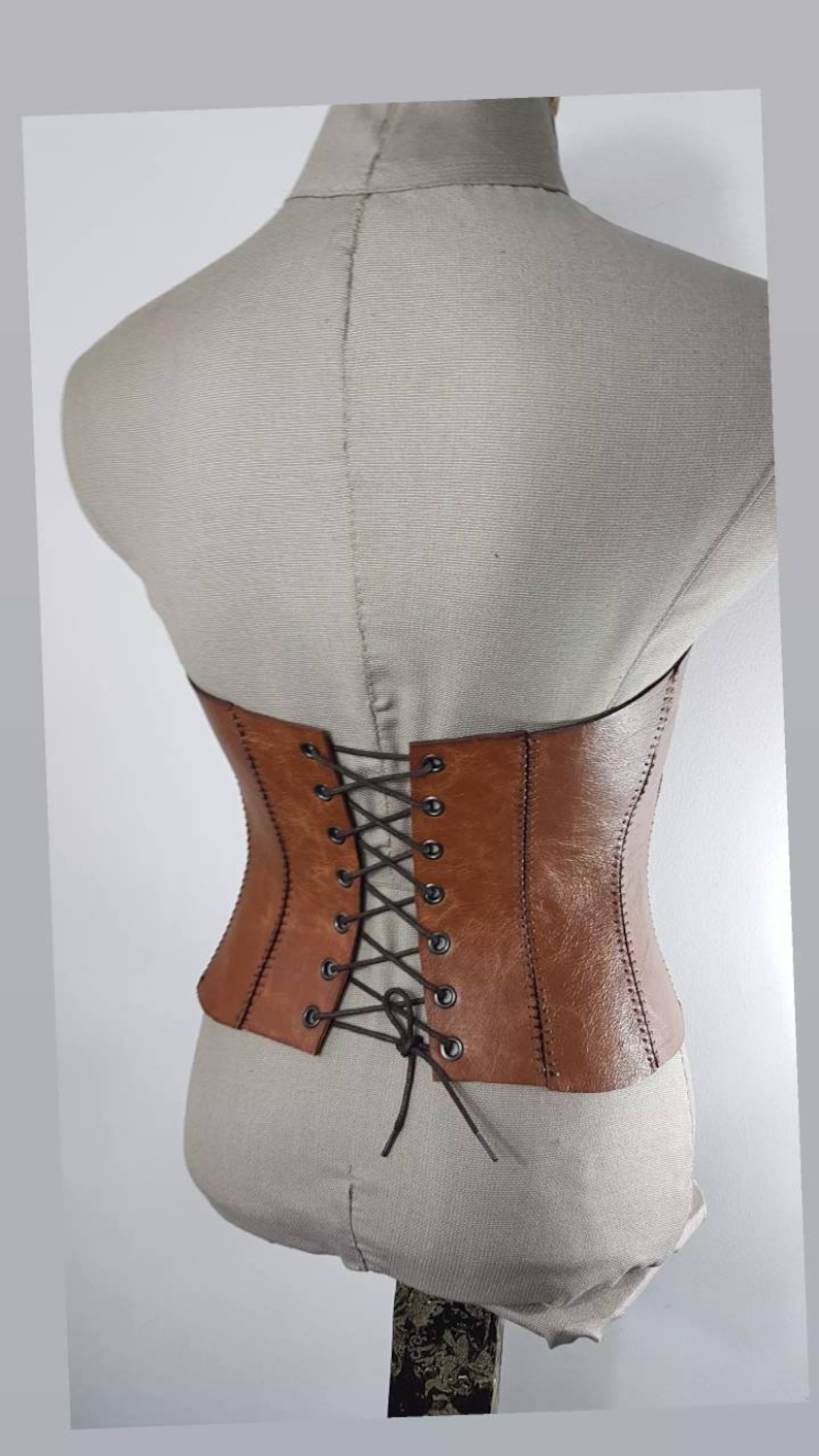 Womens Leather Overbust Corset Sexi Singer Stage Party Fair Etsy