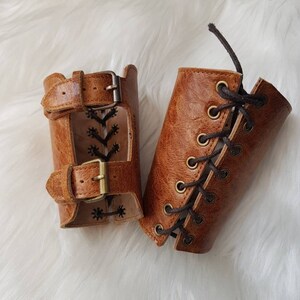 Leather Cuff Corset Lace up Bracer , Wristband for Women S. Rocker ...