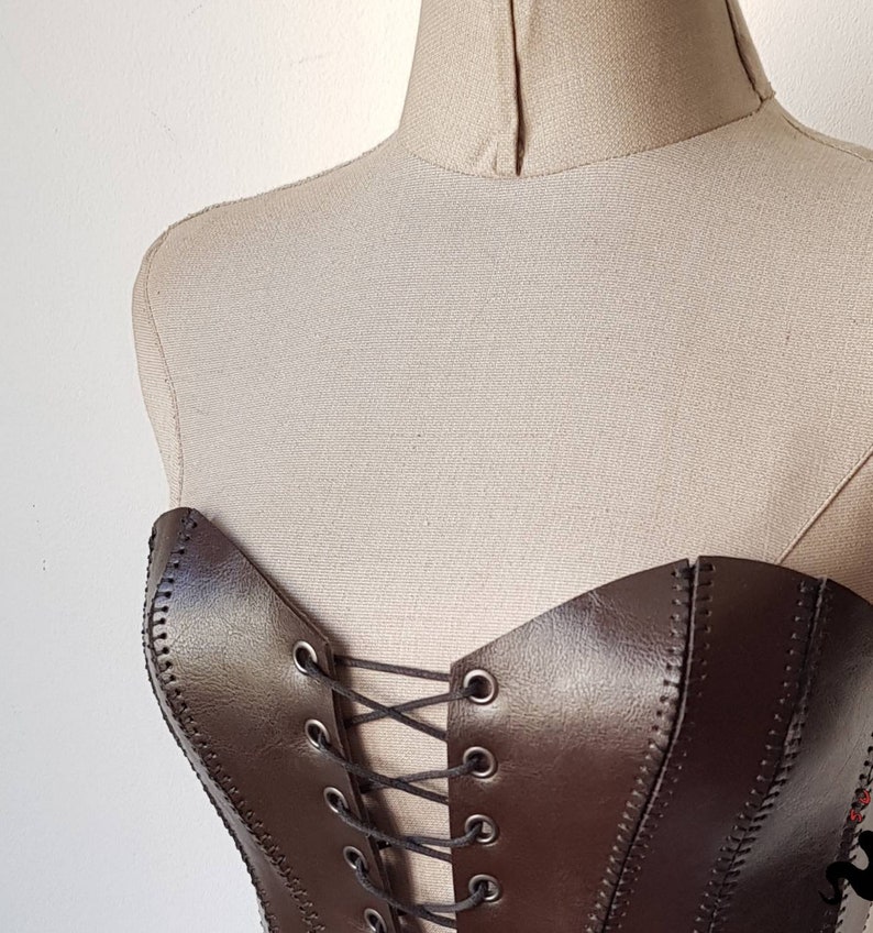 Viking Style Leather Overbust Corset. Sexi Singer Stage Party - Etsy
