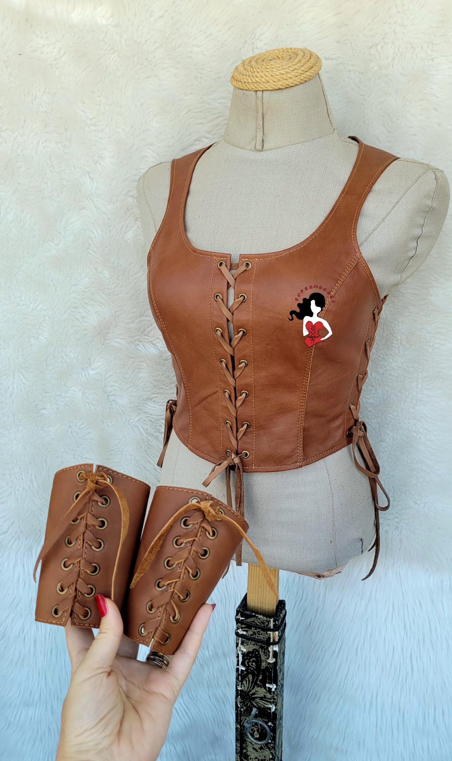 Custom Leather Viking Bodice and Bracers: Renaissance Faire Medieval ...