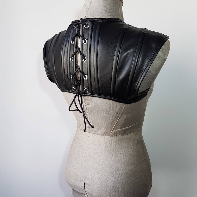 Handmade Lambskin Leather Bolero and Bustier: Gothic Punk Rock Corset ...