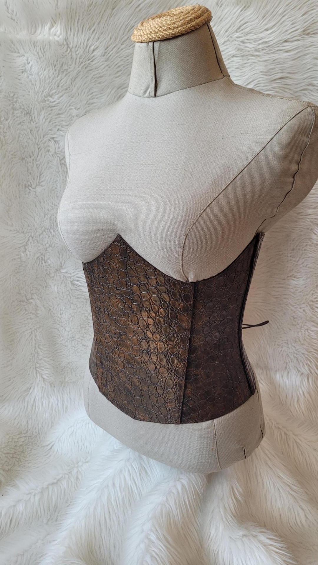 Custom Leather Dragon Scale Corset Belt: Viking Medieval LARP Costume ...