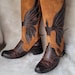 Custom Leather Half Chaps: Phoenix Embroidery Studded Cowboy Gaiters ...