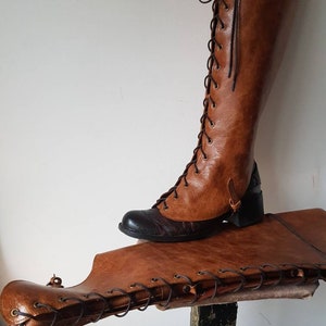 Custom Black Leather Half Chaps: Cowgirl Gaiters Spats Cowboy Women Leg ...