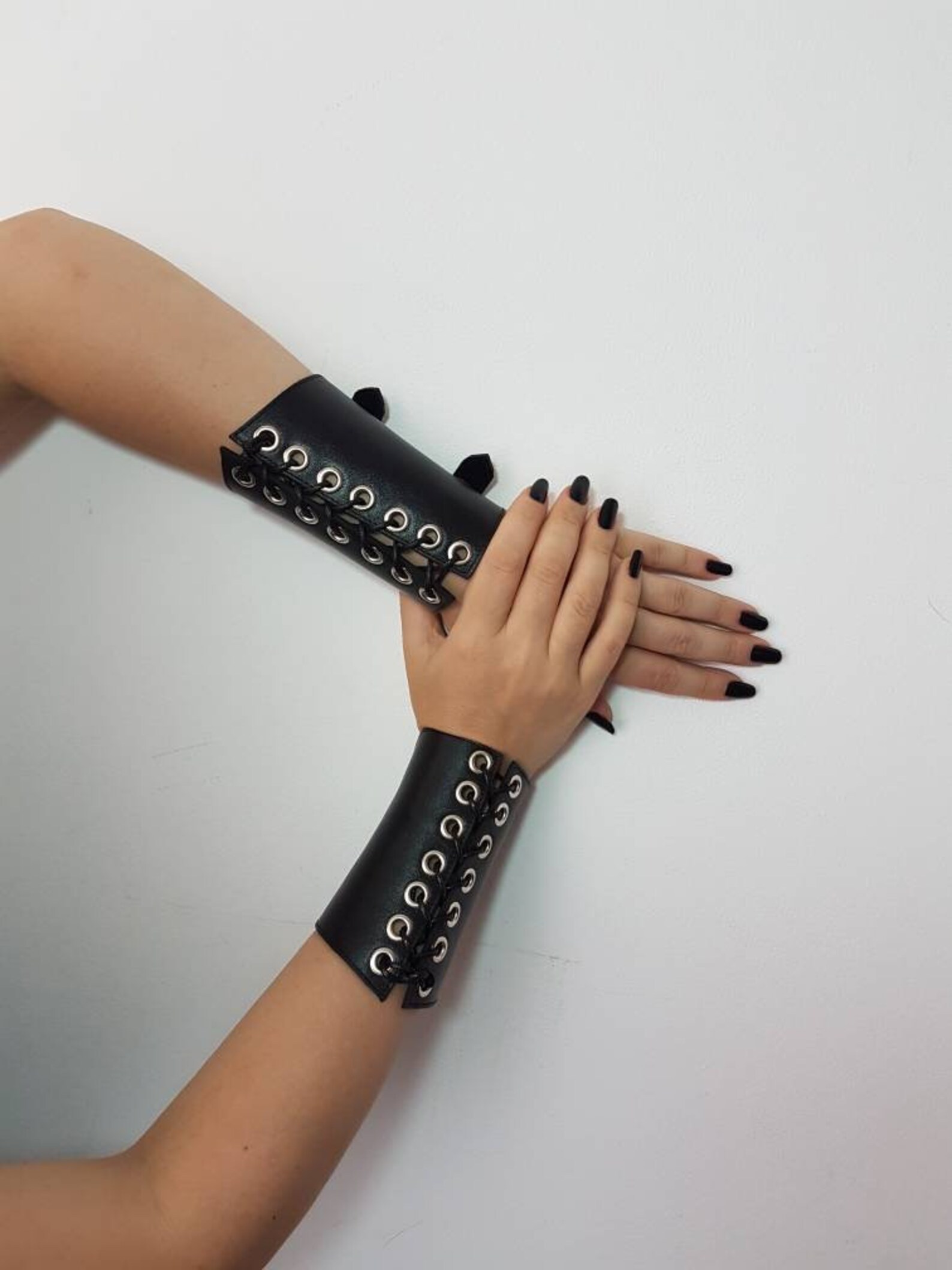 Leather Cuff Corset Lace up Bracer Wristband for Women S. - Etsy