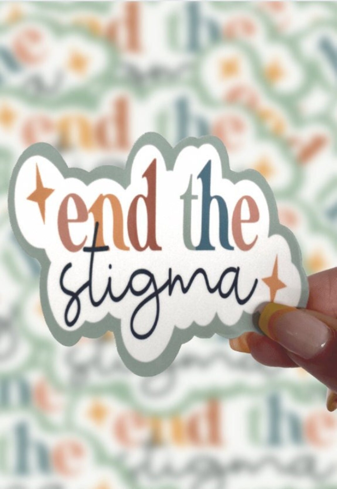 Mental Health Awareness Sticker, End the Stigma Sticker, Waterproof ...