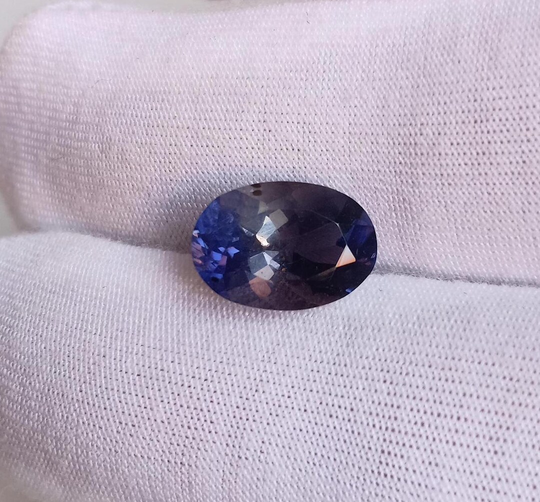 CORDIERITE IOLITE DICHROITE / Natural Iolite Stone Oval Shape Faceted ...
