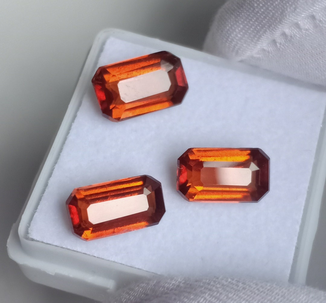 Mandarin Garnet Hessonite Layout: African Gemstone Set, 6.80 Cts - Etsy