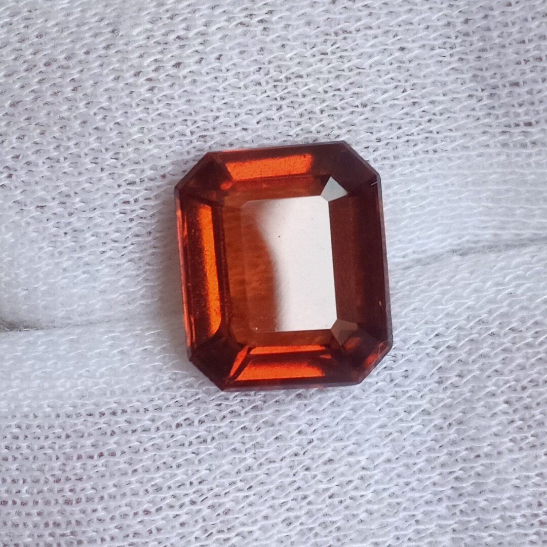 AAA++ Natural Hessonite Octagon Cut , Top Quality Orange Hessonite ...