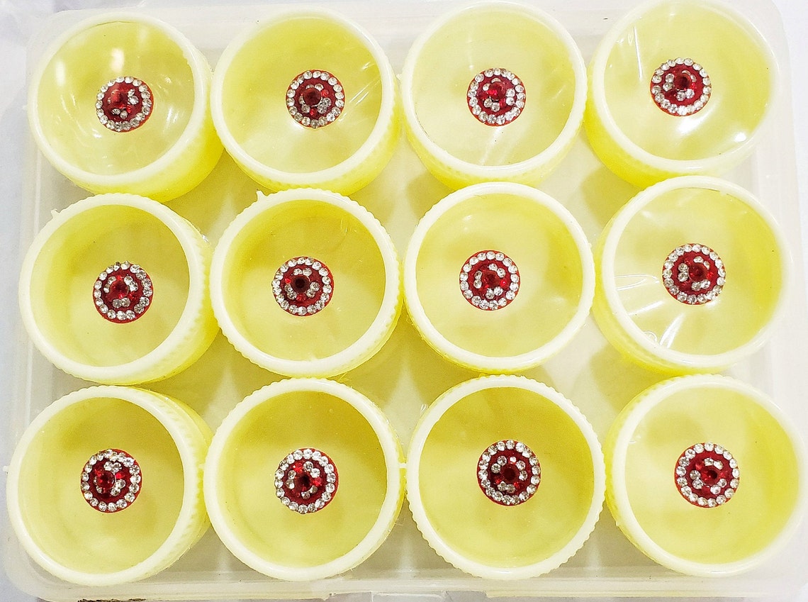 12 Forehead Designer red round Bindi In Box wedding bindis | Etsy