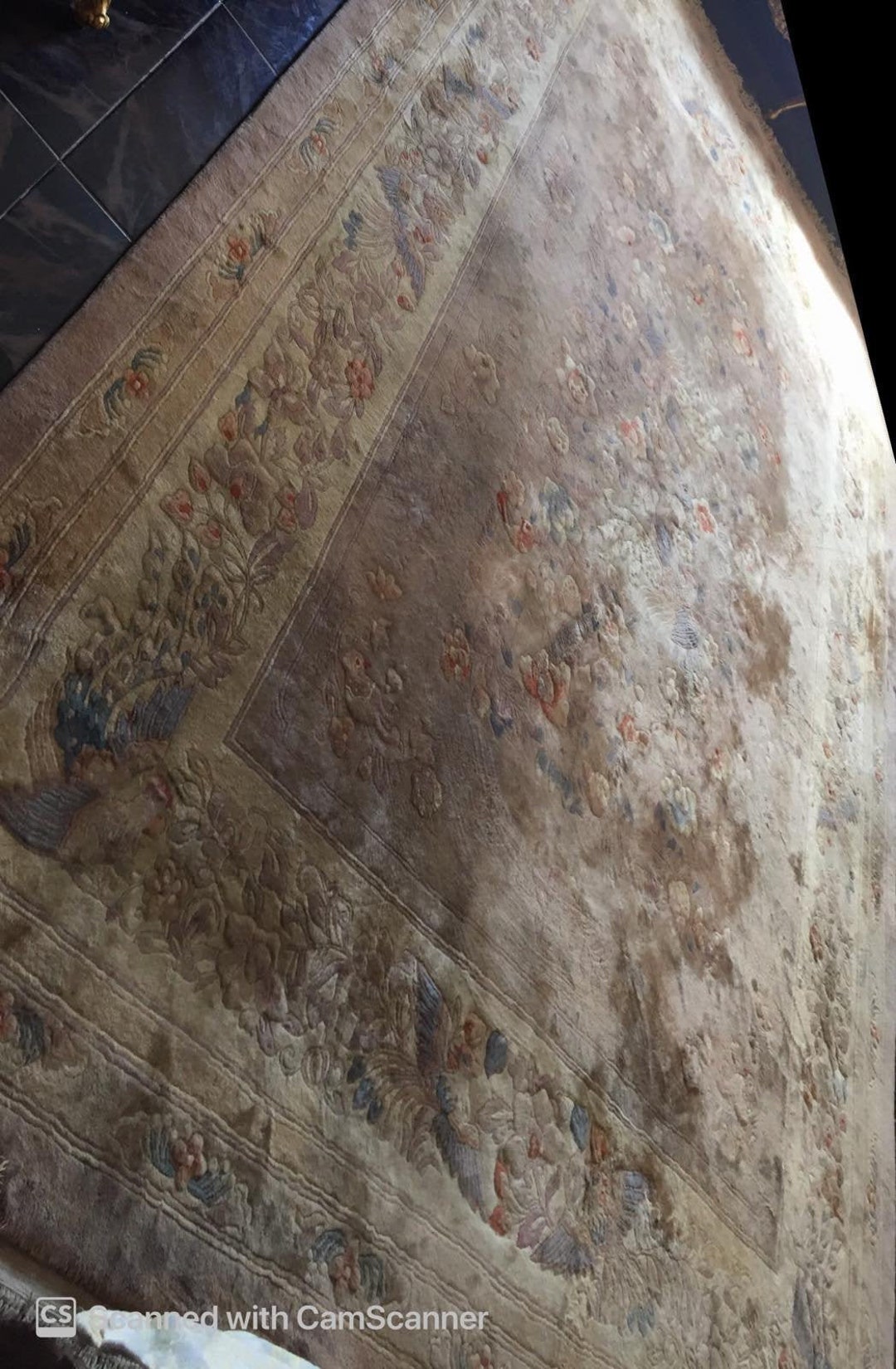 Rose Gold Vintage Rug. Triple-coated Handmade 216 Knot Chinoiserie ...