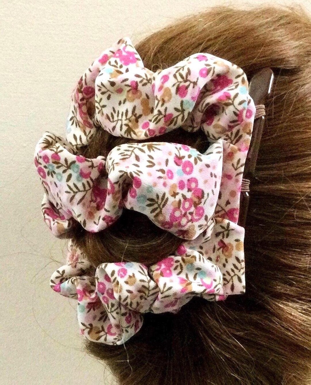 Hairgem ‘wild Flowers’ Fabric Hair Accessory, Double Hair Combs, French ...