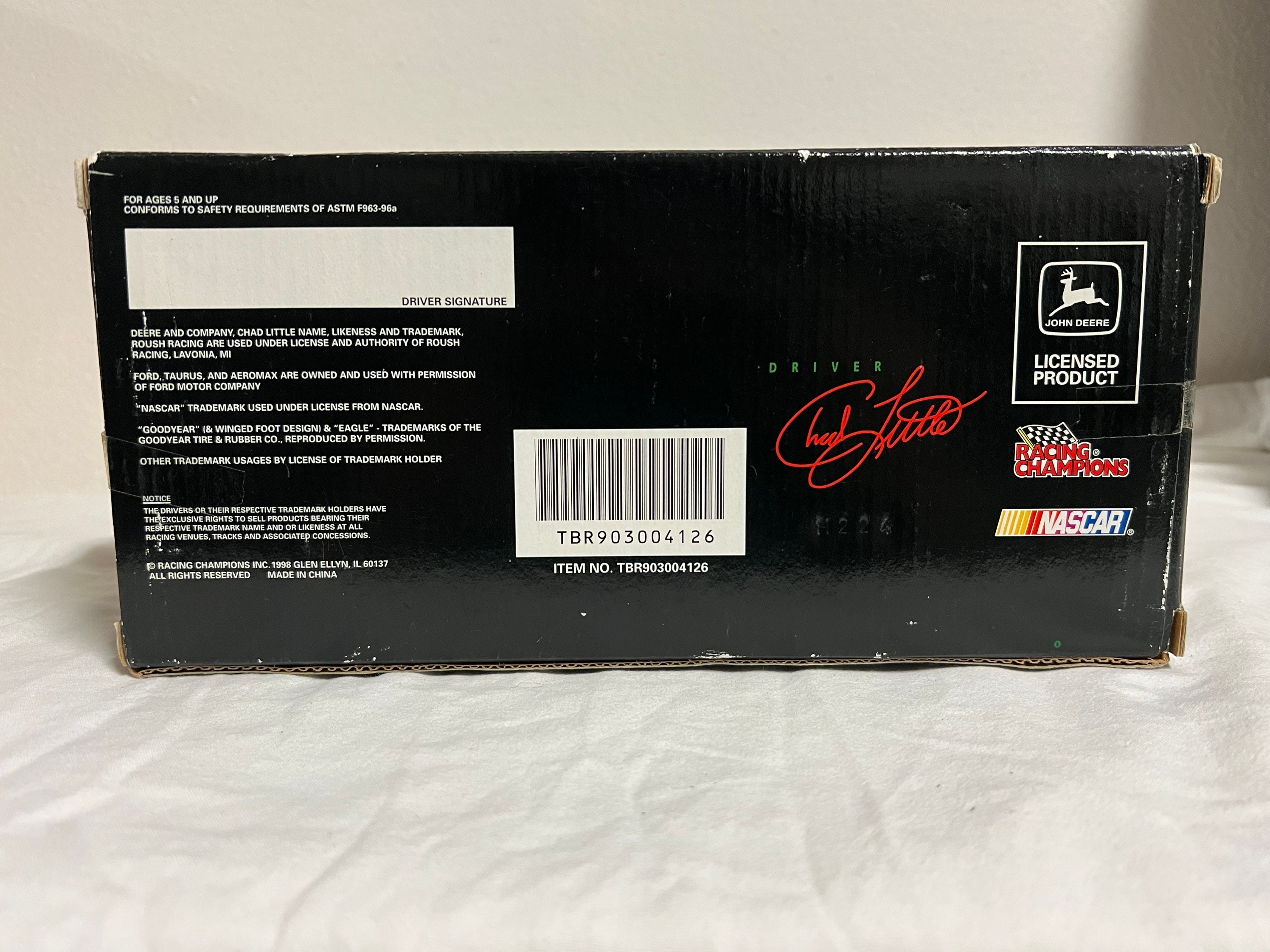 Hot Wheels Nascar Pro Racing Chad Little John Deere Ford Taurus Race ...