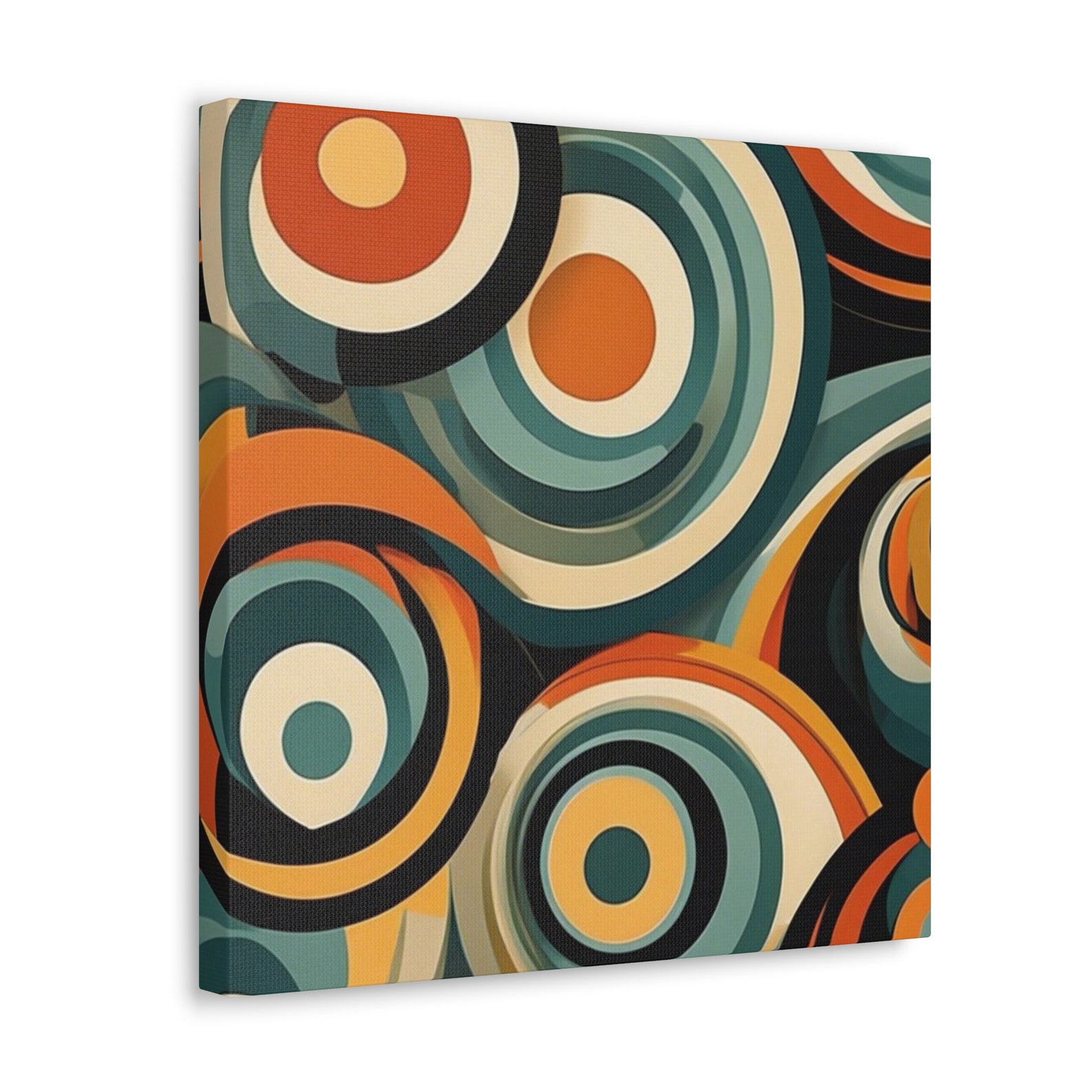 Mid-century Modern Wrapped Canvas Large Circles - Etsy